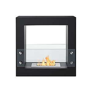 Freestanding Ventless Bio Ethanol Fireplace - Tectum Mini Black | Ignis