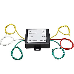 RED WOLF Trailer 2-to-3-Wire Splicer-in Taillight Converter Wire Harness Connector Separate Turn Signal Brake Light Set up for Trailer RV Dinghy Towing Pickup Car Trucks Vans