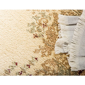 Unique Loom Versailles Collection Traditional Classic Border with Medallion Motif, Area Rug (10' 0 x 13' 0 Rectangular, Green/ Ivory)