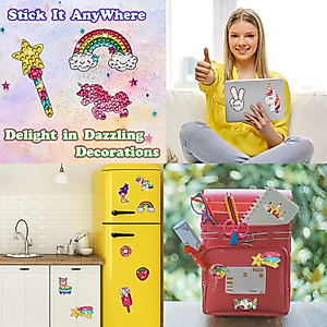 NICOWARM 27PCS 5D Big Diamond Painting Sticker Kits for Kids and Adult Beginners, DIY Creative Unicorn Diamond Art and Crafts Sticker, Diamond Painting Sticker for Kid