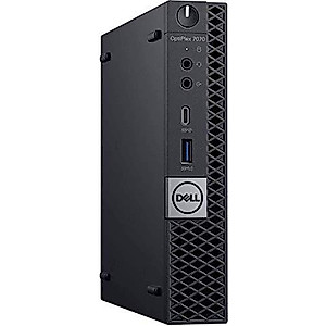 Dell Optiplex 7070 MFF Micro Form Factor Desktop 9th Gen Intel Core i7-9700T 8-Cores Processor, 16GB DDR4 RAM, 256GB SSD, Intel UHD Graphics 630, Windows 10 Pro, with 24" LCD (Renewed)