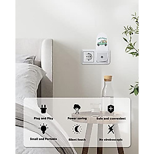 Plug-in LED Night Light with Auto Light Sensor - Popsicle Shape Nightlight Baby Night Lights for Hallway Bedroom Kids Room - Happy Eater Green Plaid Truck with Eater Egg and Rabbit