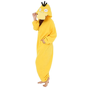 SAZAC Psyduck Pokemon Kigurumi - Onesie Jumpsuit Halloween Costume (Adult XL)