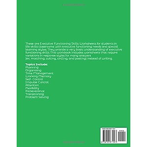 Executive Functioning Skills Printables Workbook: For Students Learning Life Skills