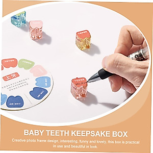 Hohopeti Baby Kit 1 Set Box Milk Teeth Storage Box Baby Keepsake Box Kids Keepsake Box Collection Container Baby Keepsake Case Baby Organzier Baby Teeth Keepsake Box