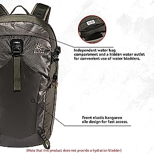KAILAS Hurricane 20L Small Hiking Backpack Lightweight Daypack for Women Men Travelling Camping Outdoor Trekking Dark Green
