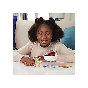 STAR WARS The Bounty Collection Grogu’s Hover-Pram Pack The Child Collectible 2.25-Inch-Scale Figure with Accessories, Kids Ages 4 and Up,Multi-Colored,Standard,F2854