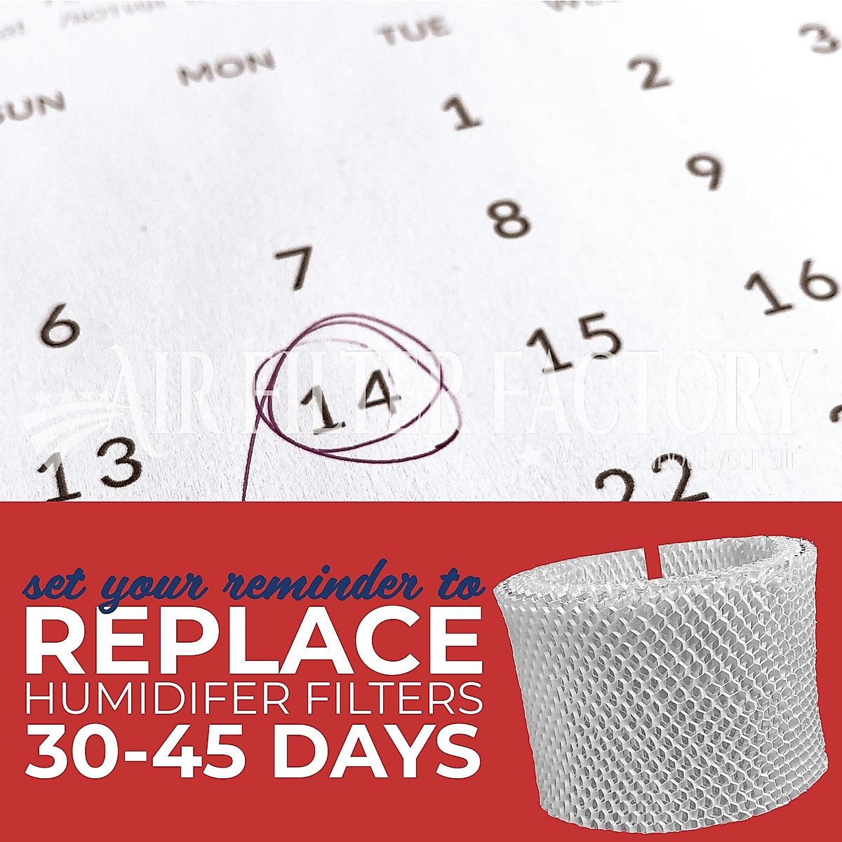 Air Filter Factory Replacement For SCM1100, SCM1701, SCM1702, SCM1762, SCM2409 Sunbeam Humidifier Wick Filter