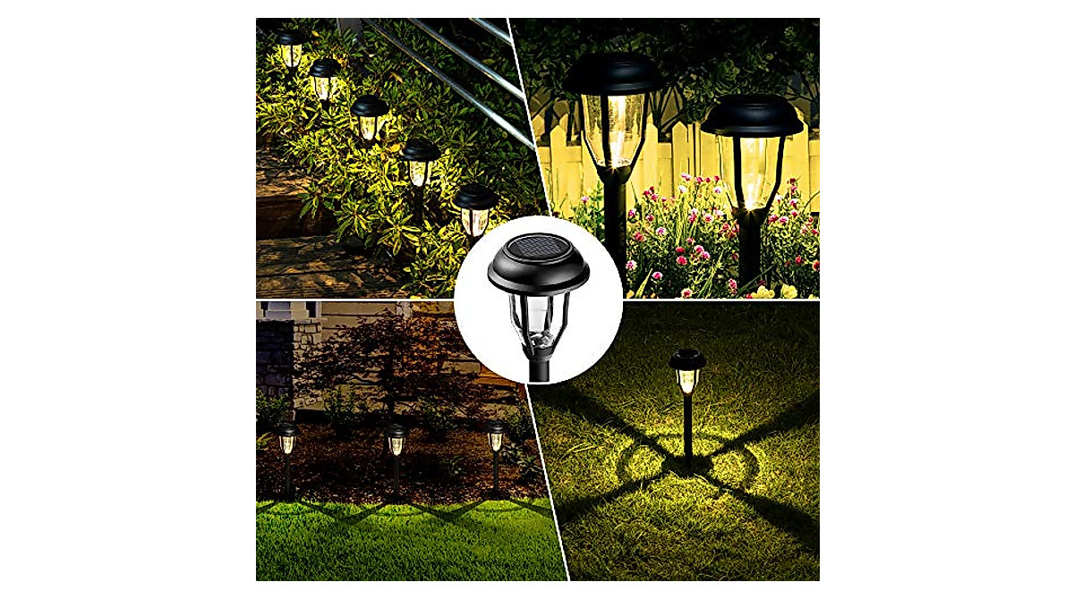 SOLPEX Solar Pathway Lights 8 Pack - Waterproof Outdoor Garden Lighting