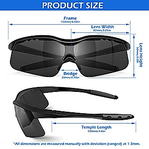 OXG 6 Pack Tinted Safety Glasses for Men and Women, UV-Block Safety Goggles ANSI Z87.1 Protective Eyewear Impact & Scratch Resistant Eye Protection