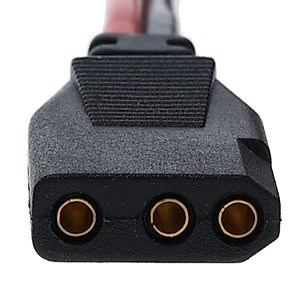 RoadPro RPPS-220 Platinum Series 12V 3-Pin Plug Fused Replacement CB Power Cord, Black and Red