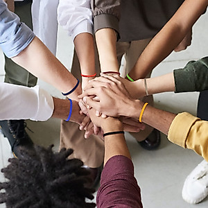 VU100 Friendship Braided Woven Bracelets Gifts for Women Men Best Friends Handmade String Rope Boho Relationship Bracelets Birthday Gifts (8 PCS)