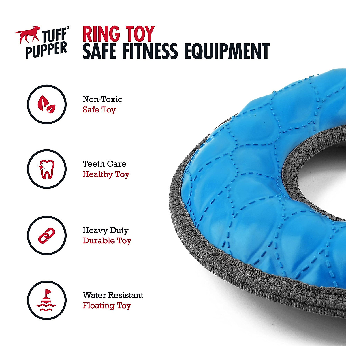 SuperChewy Tough Floating Dog Water Toy Strong Natural Rubber | Great Dog Fetch Toy | Pool Swimming Toy for Puppy| Durable Training Toy for Non-Aggressive Chewers