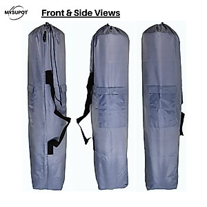MYSUPOT 40"x7"x7" Replacement Bag for Folding Camping Chair, Camp Chairs, Foldable, Portable, Hammock, Yoga Mat, Beach Chair, Umbrella, Tent Bag 420D Oxford Polyester Fabric w/Side Pockets (Gray, M)
