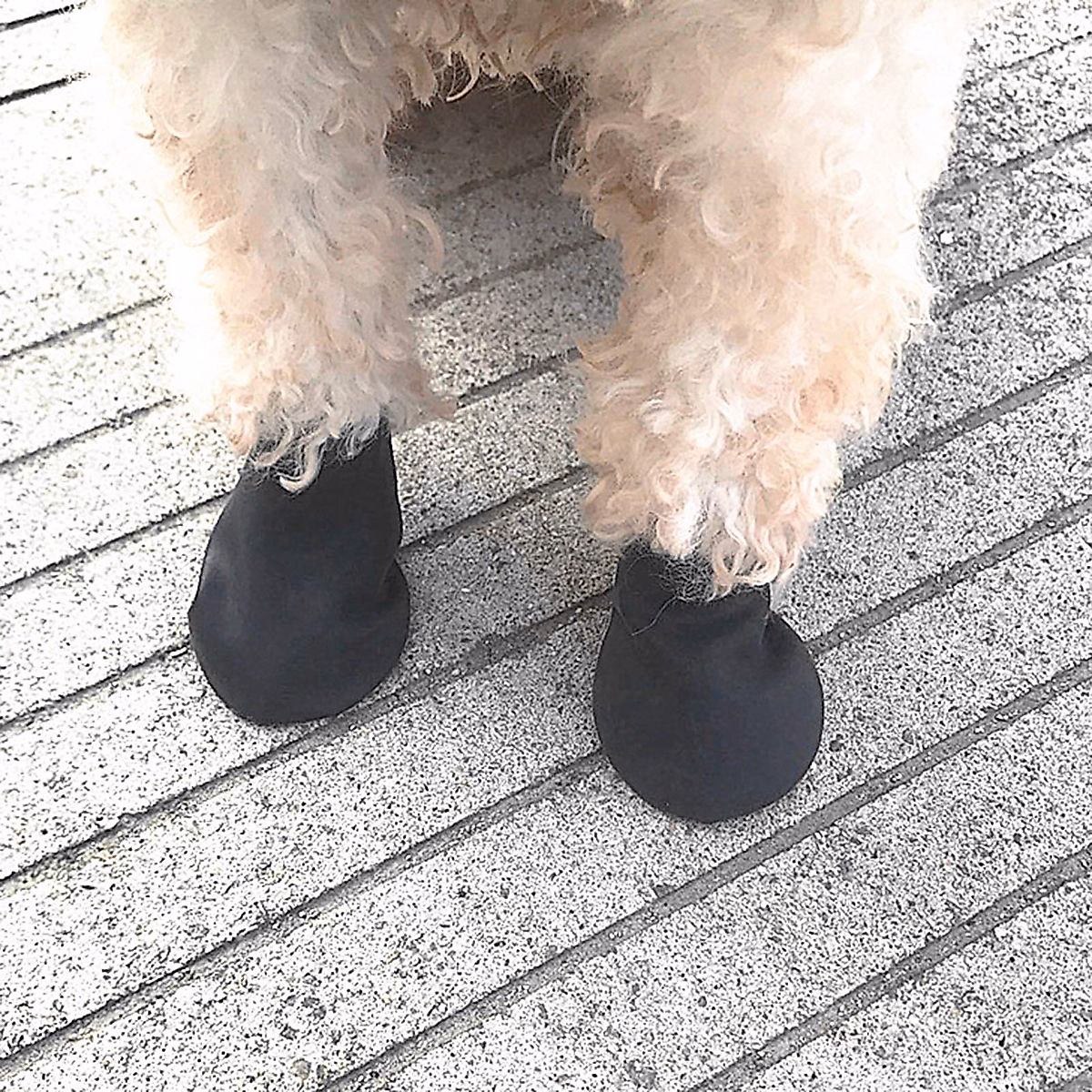 hionre 4 Pcs Dog Boots Non-Slip Water-Proof Dog Rain Shoes for Dogs,Puppy Shoes Dog Boots for Small Medium Large Dogs Red S