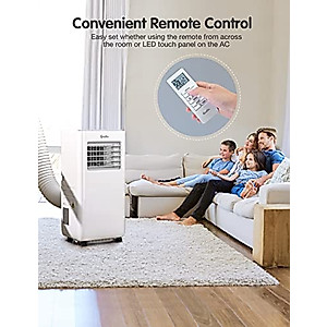 Portable Air Conditioners,Grelife 8000BTU 4-in-1 AC Unit with Fan,Heat&Dehumidifier,Powerful Cooling up to 350 sq.ft,Portable AC with Smart/Sleep Mode,LED Display,Remote Control,48dB Quiet,24H Timer