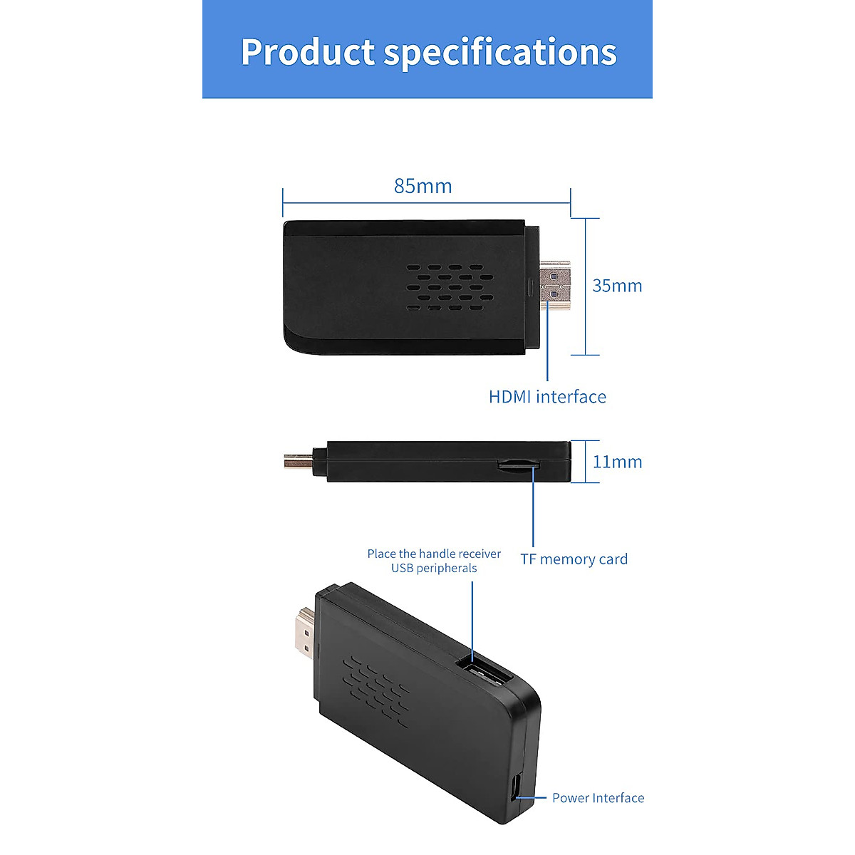 NUBSUP UB-66 Video Game Console 4K HDMI-Compatible Game Stick Built in 3500 Retro Game TV Console Support for P1/FC/GBA