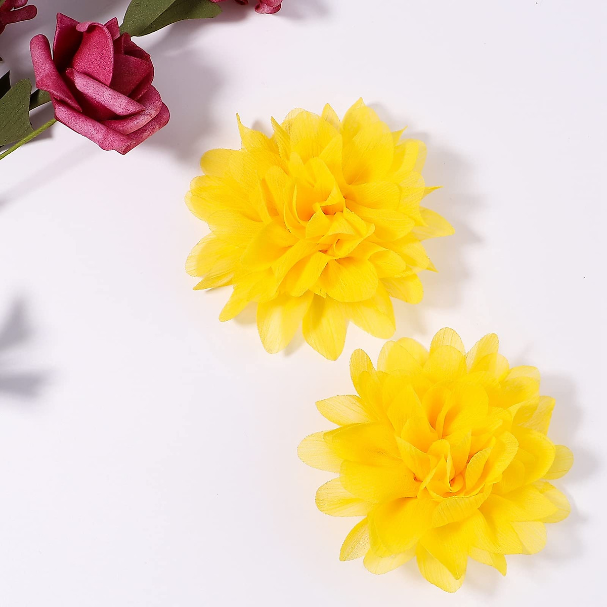 30pcs Baby Girls Alligator Hair Clips Chiffon Flower Hair Barrettes Accessories for Kids Toddler Teens
