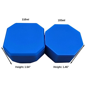 KUVIS 223ML Large Silicone Wax Container Non-stick Concentrate Jars (Blue)