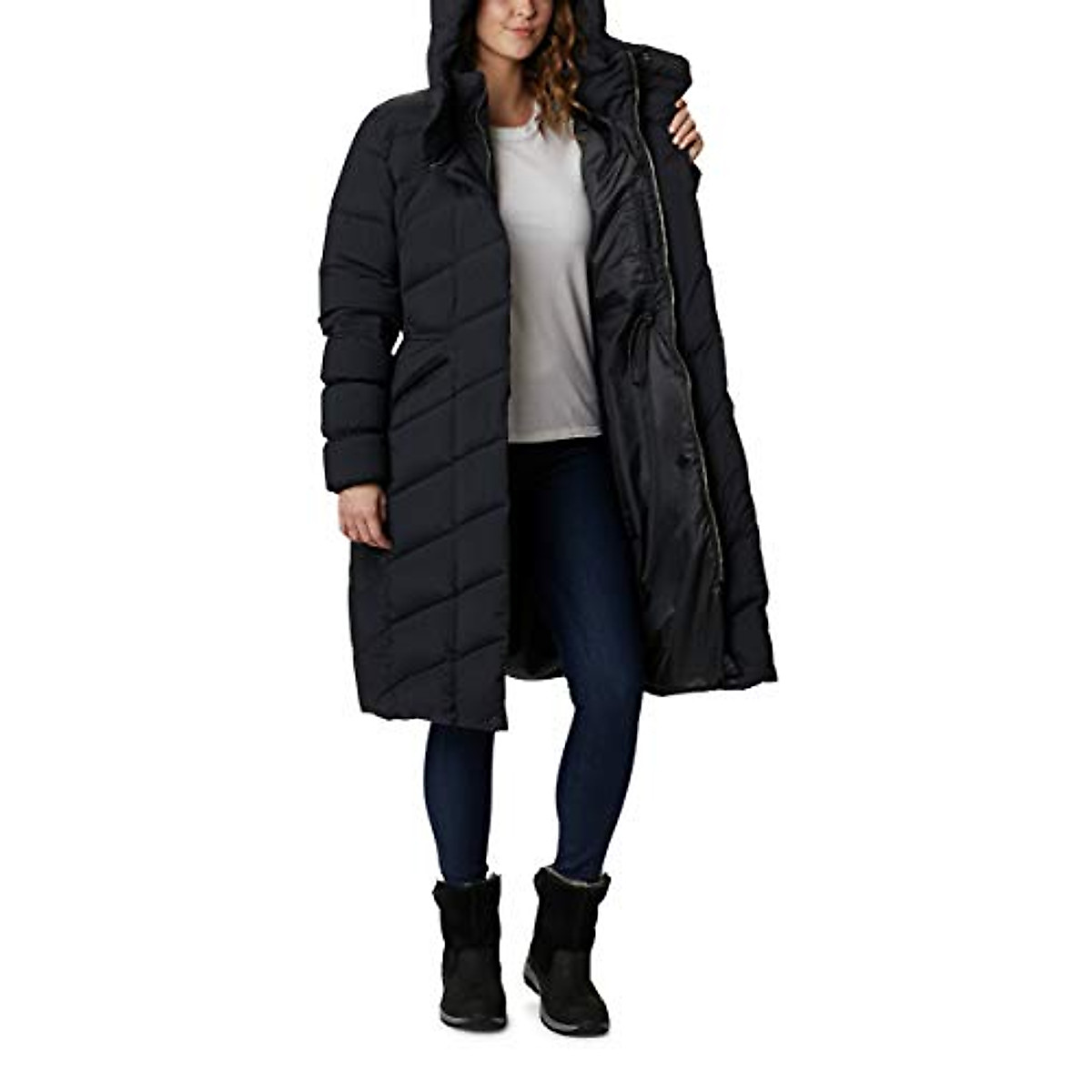 Columbia Women's Ember Springs Long Down Jacket, Black, X-Large