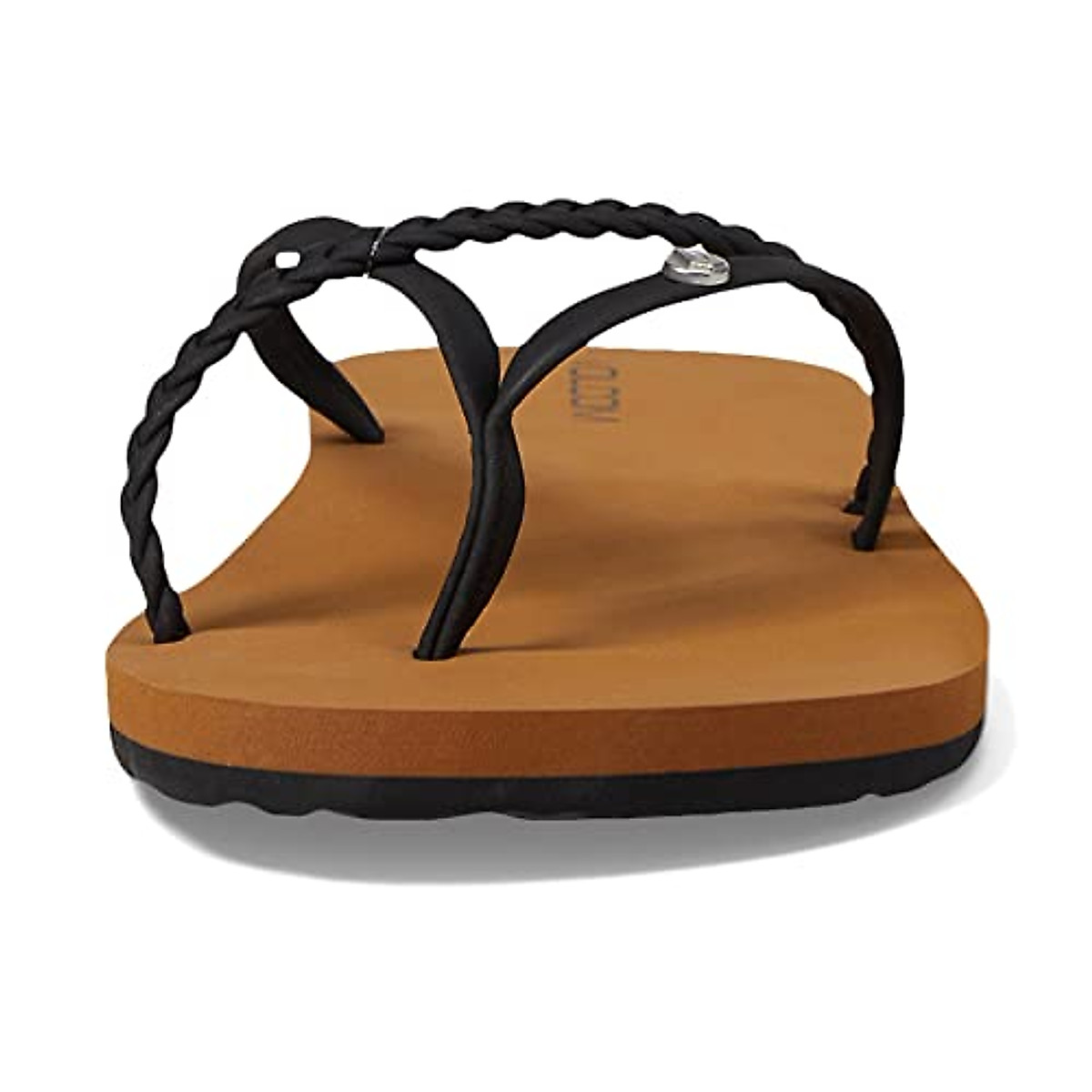 Volcom Women's Thrills Sandal Flip-Flop, Black-New, 6