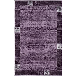 Unique Loom Del Mar Collection Area Rug - Sarah (3' 3" x 5' 3" Rectangle, Violet/ Purple)