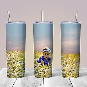 ProSub 20oz Straight Skinny Tumbler AAA Sublimation Blanks White - 12 Pack with Lids, Straws, Base Pads, White Boxes