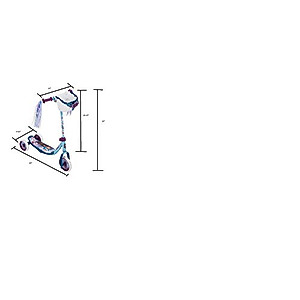 Huffy 78919 Frozen 2 Girl Scooter for Kids, Elsa & Anna Graphics, Handlebar Bin, Preschool Three Wheels & Streamers, Blue/White