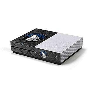 Skinit Decal Gaming Skin for Xbox One S Console - Officially Licensed NBA Minnesota Timberwolves Dark Rust Design