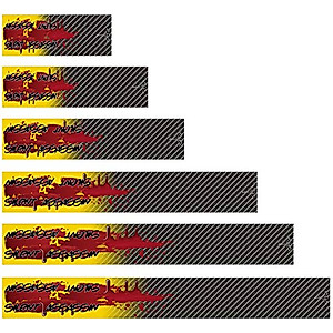 White Water Archery Non-Laminated Silent Assassin Yellow Carbon Fiber Fade 2 Arrow Wraps 15 Pc Pack Choose Length Width (9, 1)