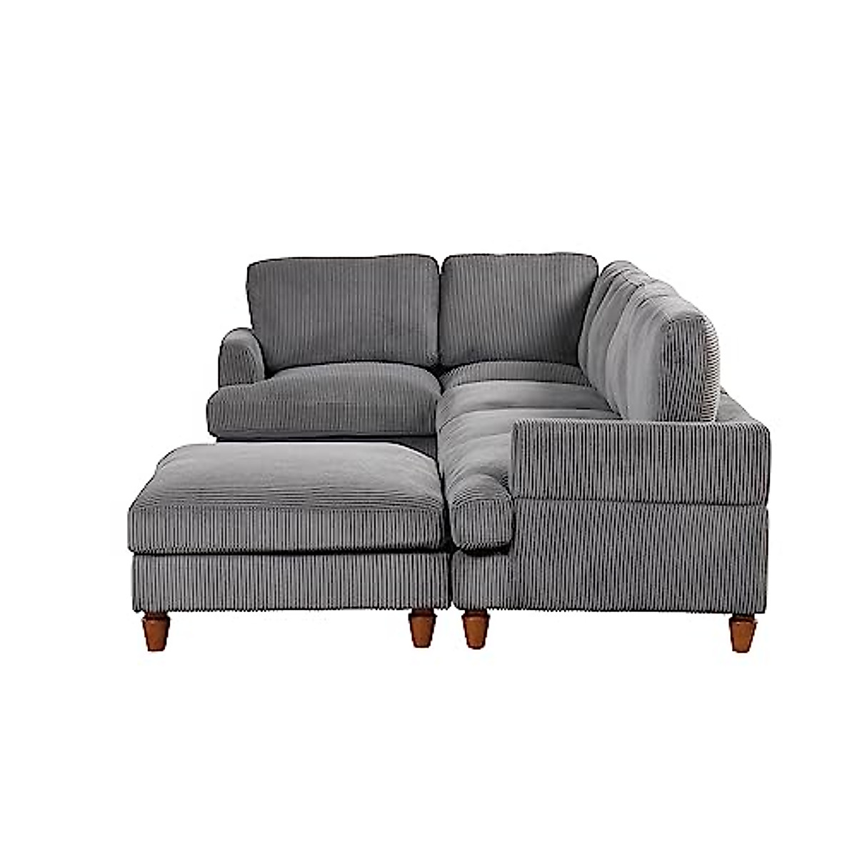 Free Combination Oversized Modular Sectional Sofa with Ottomans ,6 Seater Corduroy Upholstery L/U Shaped Reversible Corner Couch ,98" Sleeper Sofa&Couch Convertible Sofabed for Living Room Office