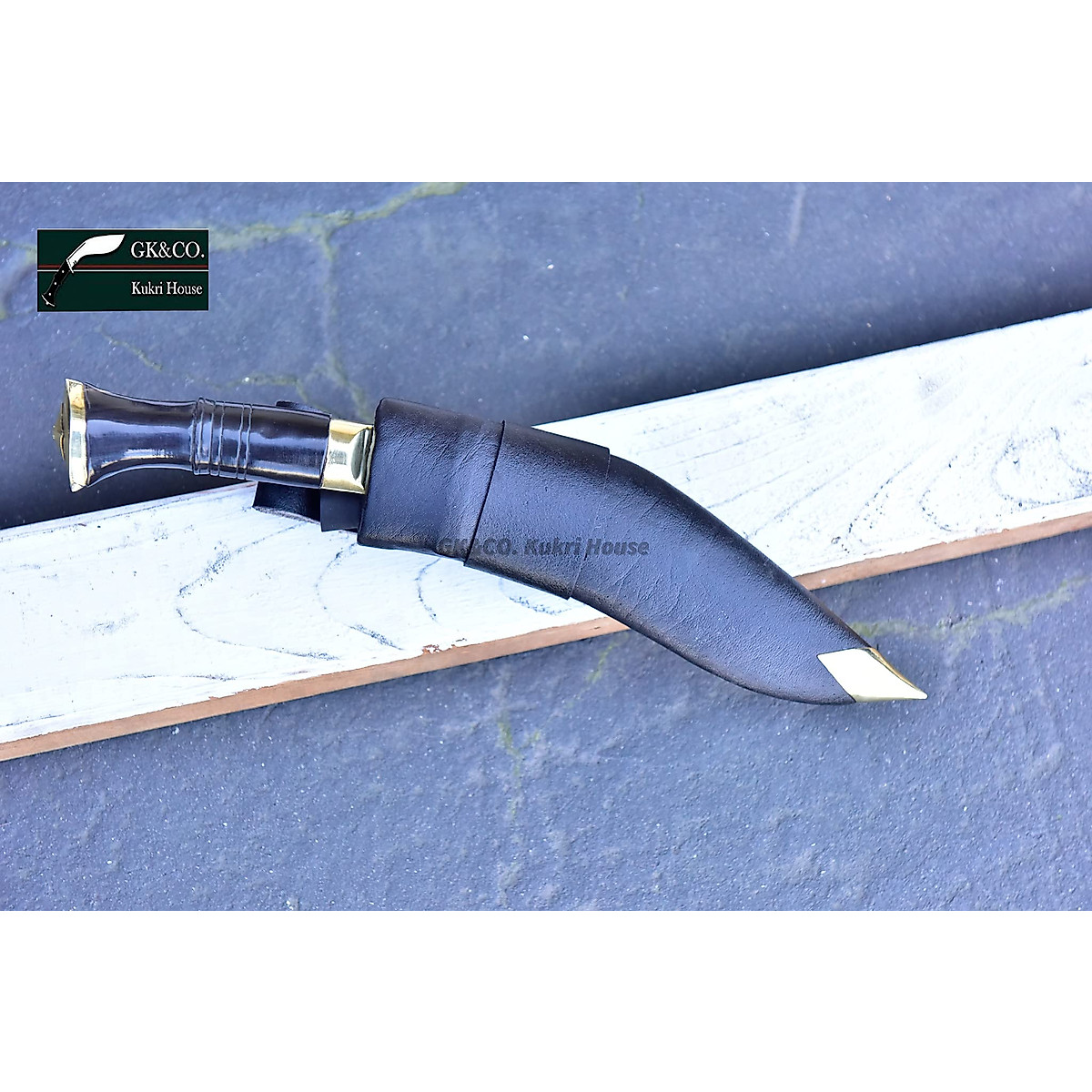GK&CO. Kukri House Official Issued - Genuine Kukri/Khukuri- 9 Inch Nepal Armies Service Issue Kukri Knife -Traditional Horn Handle- Handmade in Nepal