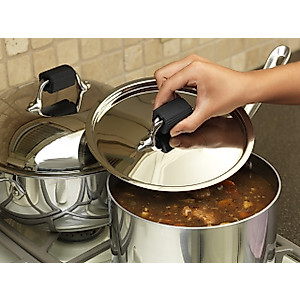 JAZ Innovations Touch Covers (Set of 3) -Fits on Any Pot Handle or Lid and Remains Cool, size:a, Black