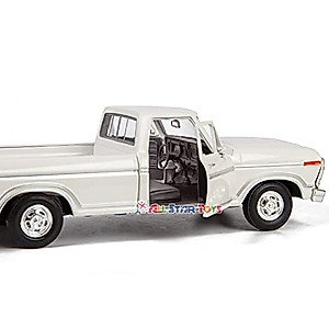 Motormax 1979 Ford F-150 Pickup Classic F150 Pick Up Truck 1:24 Diecast Collectible Model Car White 79346 All Star Toys Exclusive