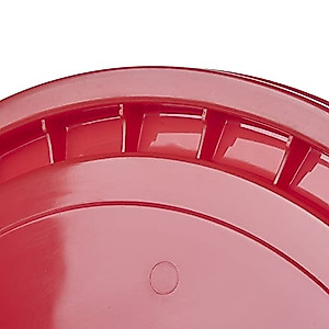 Hudson Exchange Car Wash, Dust Collector & General Use 7 Gallon Bucket with Red Lid, HDPE, Natural