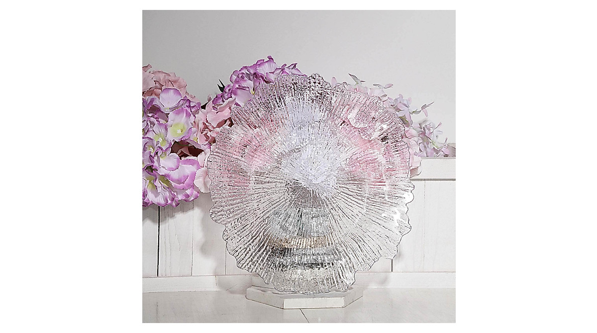 Elegant 13" Clear Acrylic Reef Charger Plates for Weddings & Events