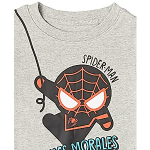 Amazon Essentials Disney | Marvel | Star Wars Boys' Pajama Set (Previously Spotted Zebra), Pack of 2, Marvel Miles Morales, 12