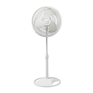 Lasko 16 Inch Oscillating Adjustable Tilting Pedestal Stand Fan, White (2 Pack) (2520 X 2)