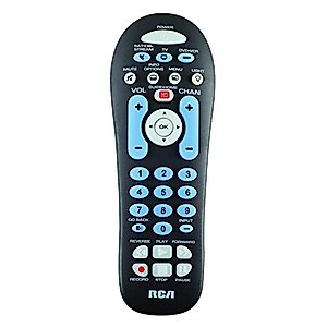 RCA RCR313BE Big Button Three-Device Universal Remote, Black
