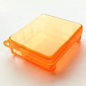 New Upper and Lower lid Plastic Protective Cases for Nintendo GBA SP Gameboy Advance Sp Console-Clear Orange
