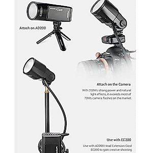 Godox H200R Ring Flash Head for AD200 AD200 Pro, 200ws Strong Power and Natural Light Effects for Godox AD200 Pocket Flash with Storage Box
