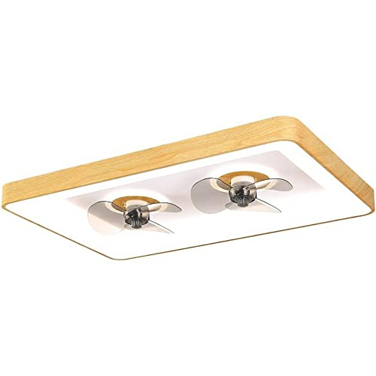 Stepless Dimming Flush Mount Ceiling Fans Lights, Modern Low Profile Bladeless LED Ceiling Fan Lights, with 6-Level Wind Speed Flush Mount Ceiling Light, for Small Room, Bedroom, Living Room ( Color :