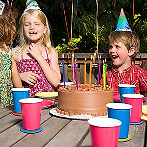 TOSSOW Silicone Drink Coasters with Holder Set 3.5 Inches Flexible Heat Resistant Coaster Colorful Insulation Durable Non-Slip Thick Coffee Drinks Wine Cup Mat (6 Colors, 6 pcs)