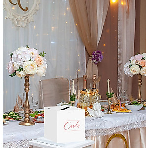 HEIPINIUYE Pink Card Box Wedding Card Box Money Box Card Box for Party Wedding Baby Shower Birthday Gift Card Box Holder