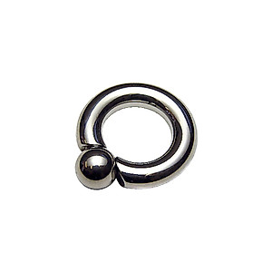 TheChainGang Surgical Steel Screwball Rings, Body Piercing Jewelry (6 Gauge (4mm) - 7/8")