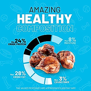 Sitka Farms Premium Beef Knee Caps Smoked Dog Bones | Long Lasting Dog Treats for Aggressive Chewers  |  Free Range - Grass Fed Beef Cattle | for Small - Large and Medium Breed Dogs | (25 Count)