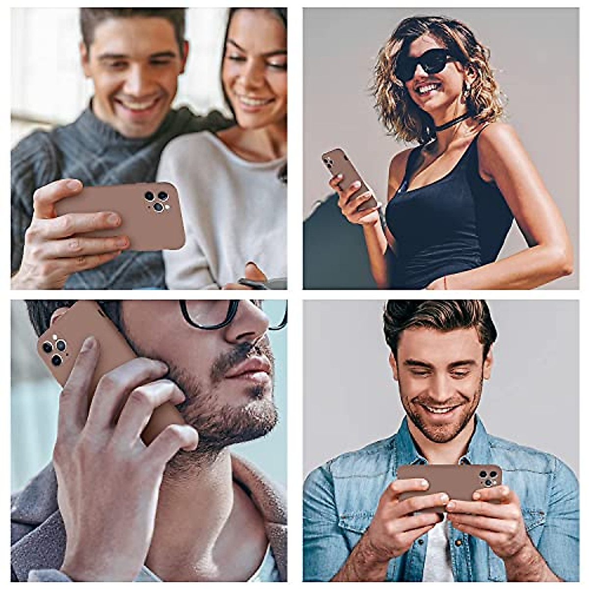 Cordking iPhone 11 Pro Case, Silicone Ultra Slim Shockproof Phone Case with Soft Anti-Scratch Microfiber Lining, [Enhanced Camera Protection], 5.8 inch, Light Brown