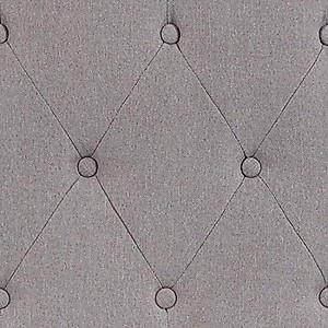 Flash Furniture Cambridge Tufted Upholstered Queen Size Headboard in Light Gray Fabric