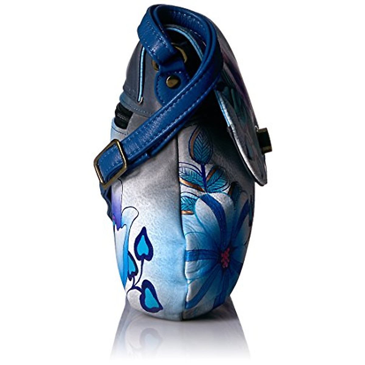 Anna by Anuschka Medium Flap-Over Crossbody, Summer Bloom Blue