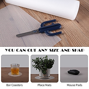12 x 59 INCH(5FT) Shelf Liner.Shelf Liners for Kitchen Cabinets,Pantry and Drawer Liner.Waterproof/Transparent/Anti-Slip/Non Adhesive.Cabinet Liners for Shelves.